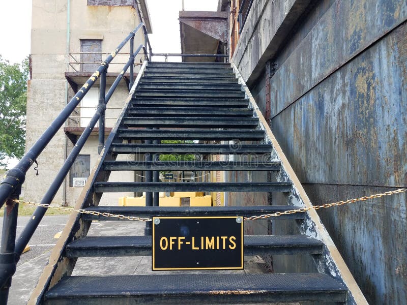 Off Limits Sign on Worn Stairs or Steps Stock Image - Image of sign ...