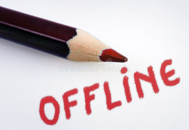 Off-line woord stock foto. Image of vermaak, potlood - 36803768