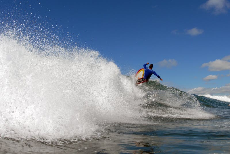 Off the lip stock image. Image of summer, barrel, wipeout - 2083723
