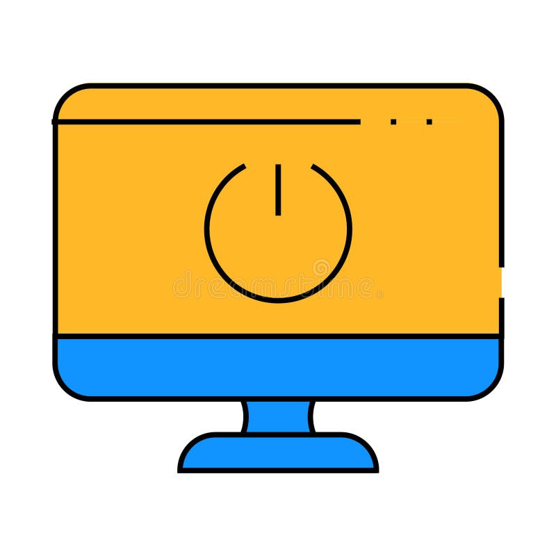 On and Off Operating System Icon Color Illustration Stock Illustration - Illustration of system ...
