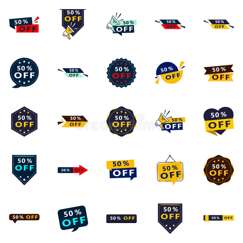 50 Off a Pack of 25 Attractive Vector Designs Stock Vector ...