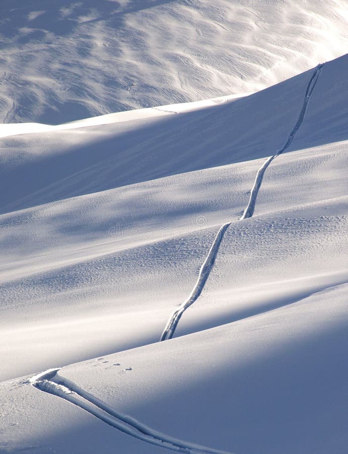 Off-piste ski track stock photo. Image of mogul, mountain - 23984912