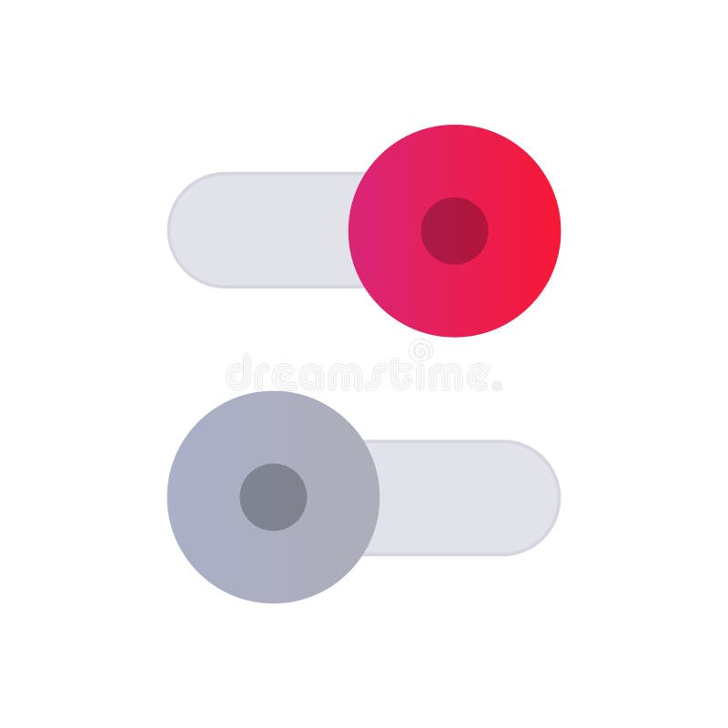 On and Off Red Vector Switcher. Vector Illustration EPS10 Stock ...