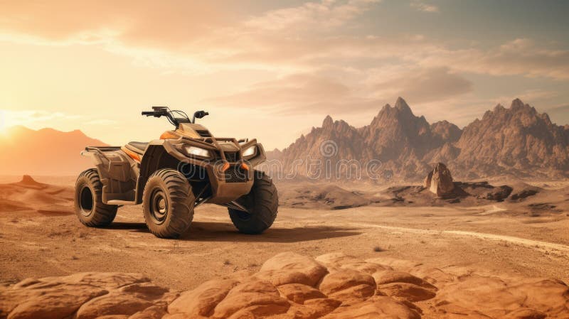 Off-road Adventure with ATV Rentals in the Wilderness. Desert Stock ...