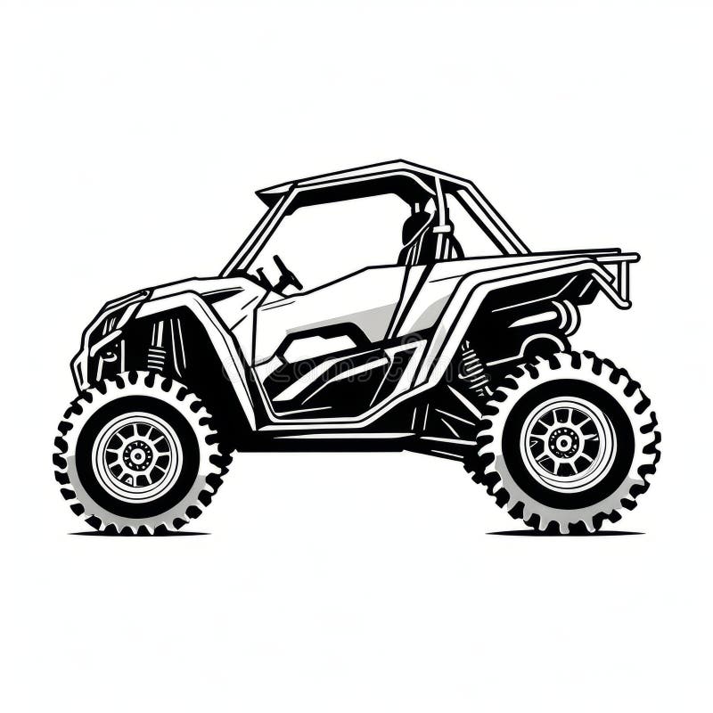 Silhouette Illustration of Off-Road ATV Stock Illustration ...