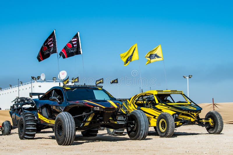 Off Road Buggy Car in the Sand Dunes of the Qatari Desert. Editorial ...
