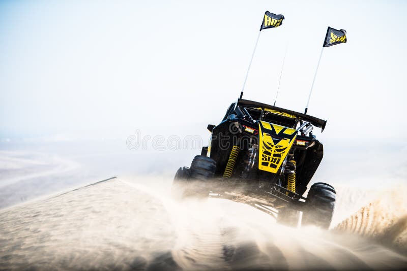Off Road Buggy Car in the Sand Dunes of the Qatari Desert. Editorial ...