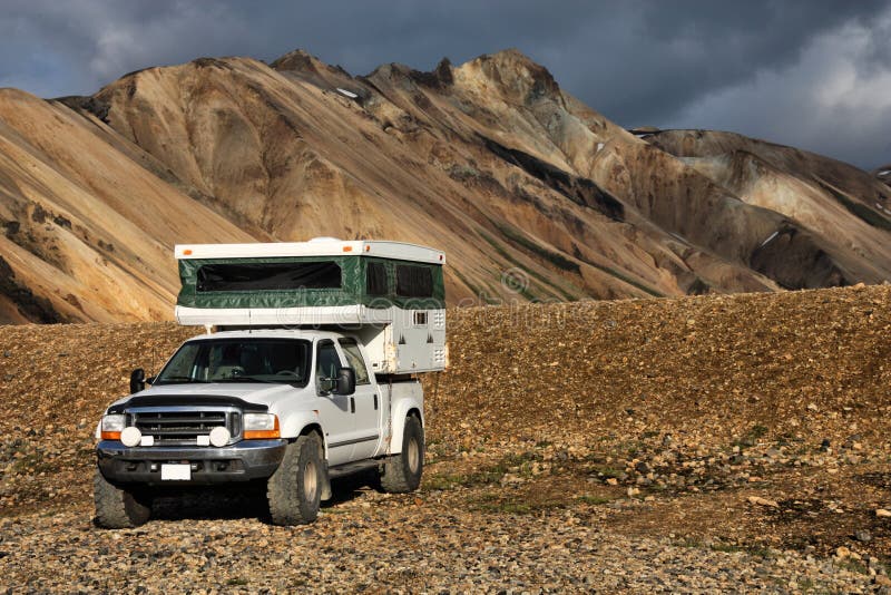 Off-road camper stock image. Image of colourful, destination - 10490005