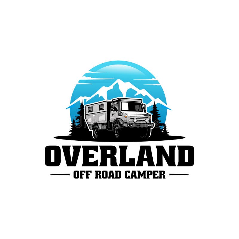 Off Road Camper Truck Illustration Logo Vector Stock Illustration ...