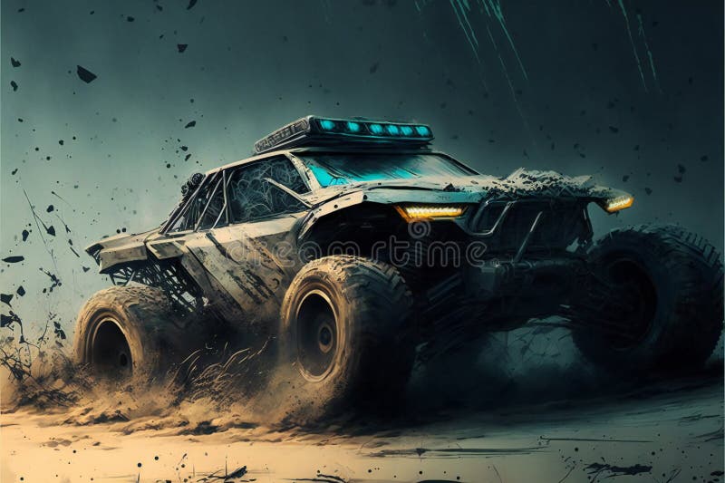 Off Road Car, Creative Digital Illustration, Sports Stock Illustration ...