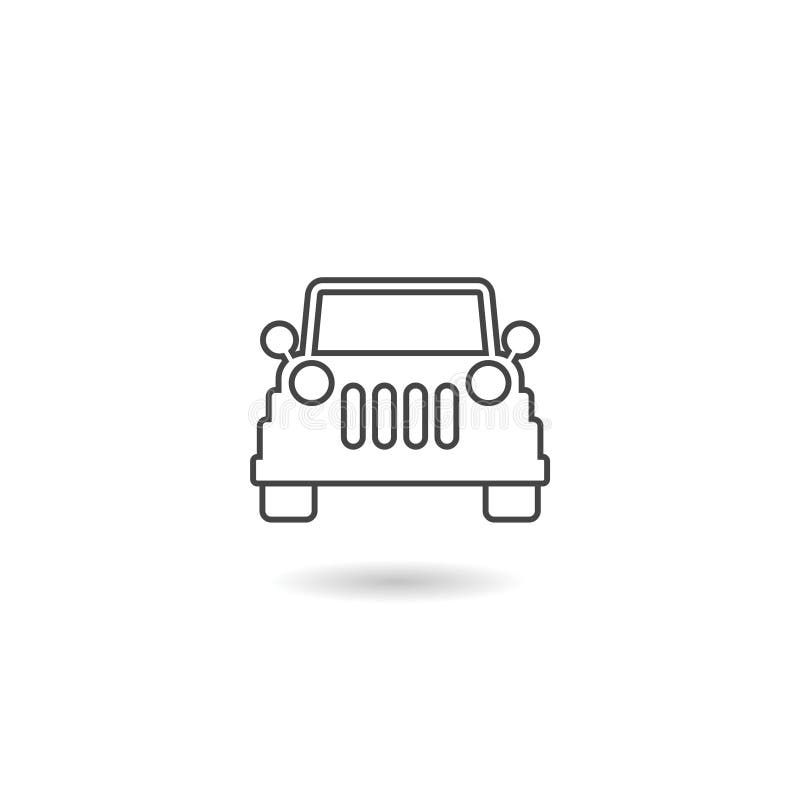 Off-road Car Logo with Shadow Stock Illustration - Illustration of four ...