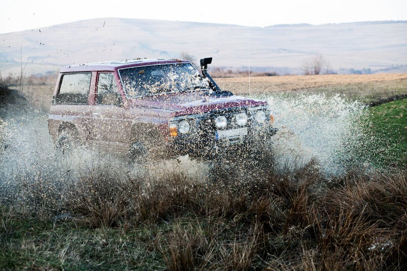 Off road car in mud stock photo. Image of freedom, path - 40342064
