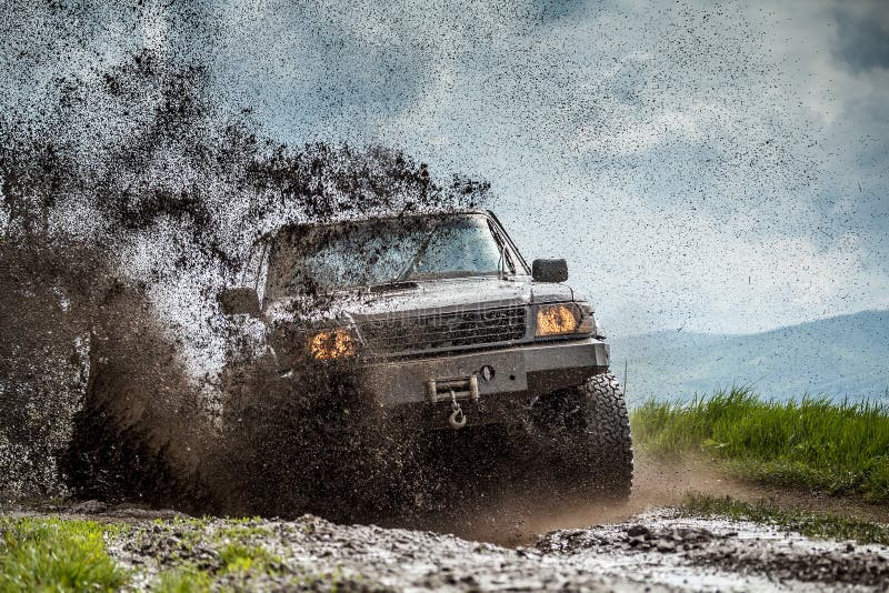 Off Road Mud Splash stock image. Image of extreme, land - 16518997