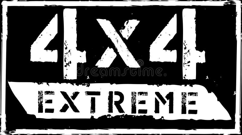 4x4 Off-road Emblem. Extreme Suv Logo Vector Illustration Stamp Stock ...
