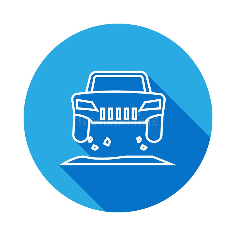 Racing Car Off Road Icon in Blue Neon Style. Element of Racing for ...
