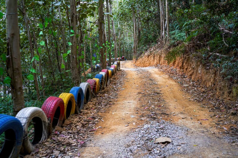 Off-road Karting Track, Mountain and Dirt Road Forest Track Stock Photo ...