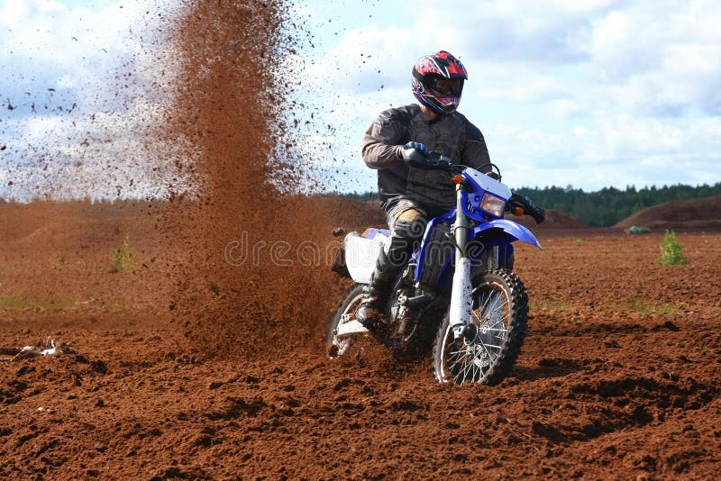Off-road Motorbike Driving in Dirt. Stock Image - Image of challenge ...