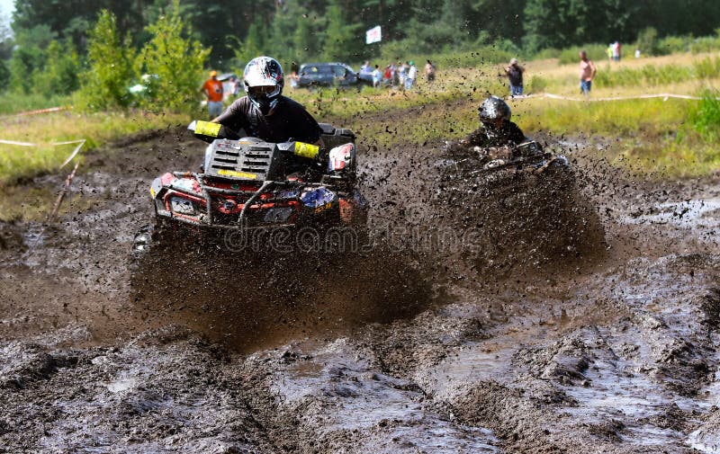 Off-road racing on ATV stock photo. Image of concepts - 39828594