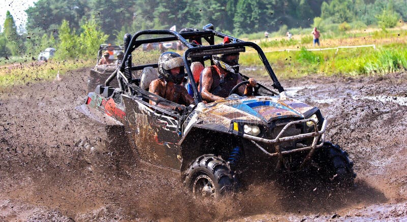 Off-road racing on ATV stock image. Image of excitement - 39828603