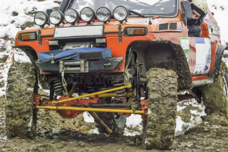 Off-road Racing in the Mud in the Rain Editorial Photo - Image of ...