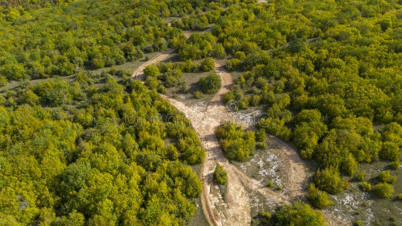 Off-road Racing Track in the Forest, Aerial View Stock Image - Image of ...