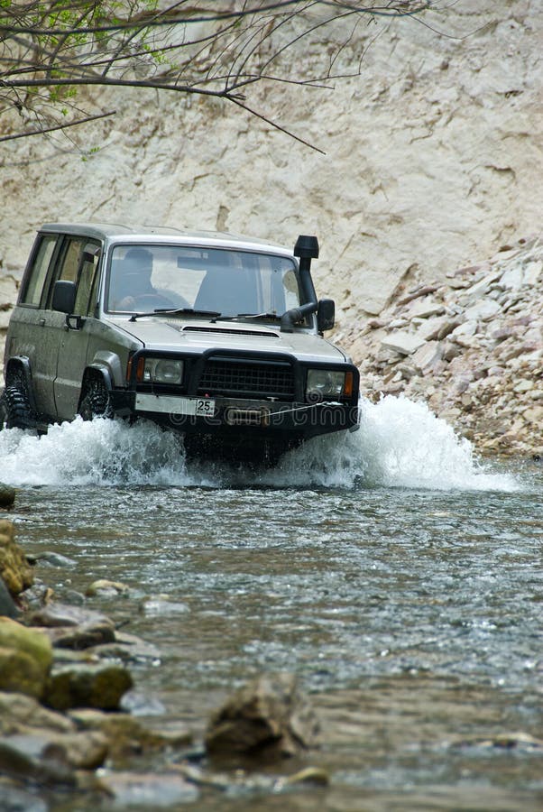 The Off-road. on the River Van Chin. Stock Photo - Image of water ...
