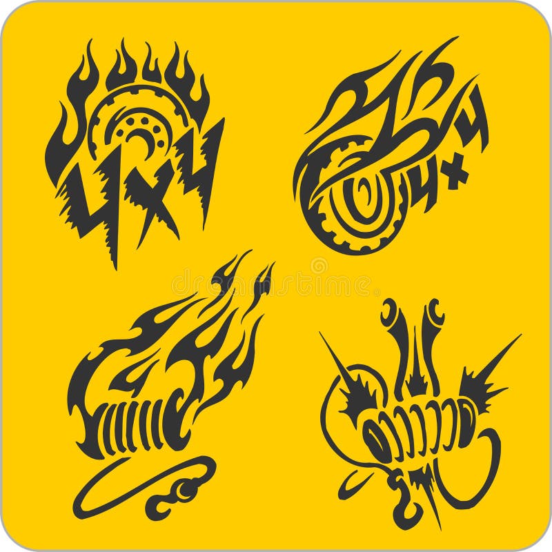 Off-Road Symbols - Vector Set Stock Vector - Illustration of speed ...