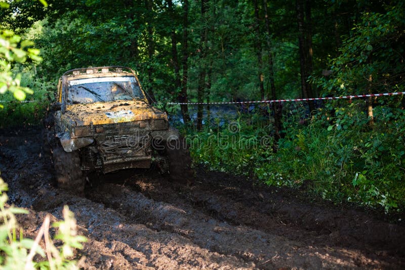 Off Road Truck in Trial Competition Stock Image - Image of race, pickup ...