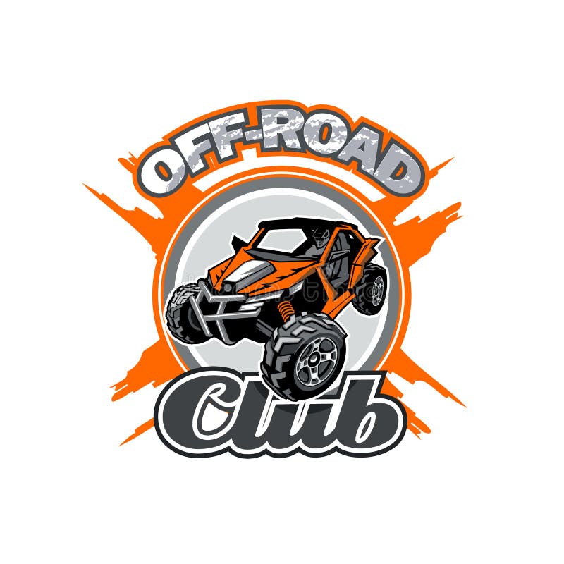 Off-Road UTV Club Logo with Orange Buggy in Center Stock Vector ...