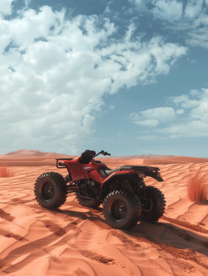 Off-road vehicle in desert stock photo. Image of sand - 374428512