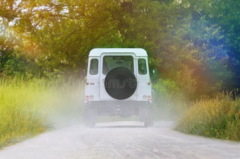 Off-road Vehicle on the Ground and Rainbow Stock Photo - Image of muddy ...