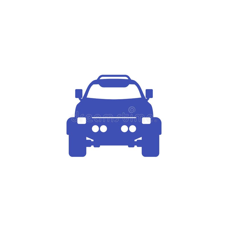Off-road 4x4 vehicle icon stock vector. Illustration of pickup - 193531705