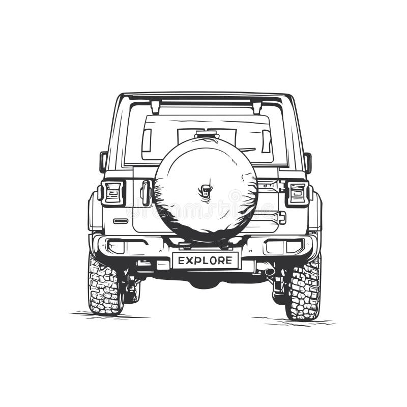 Jeep Line Art Vector Stock Illustrations – 615 Jeep Line Art Vector ...