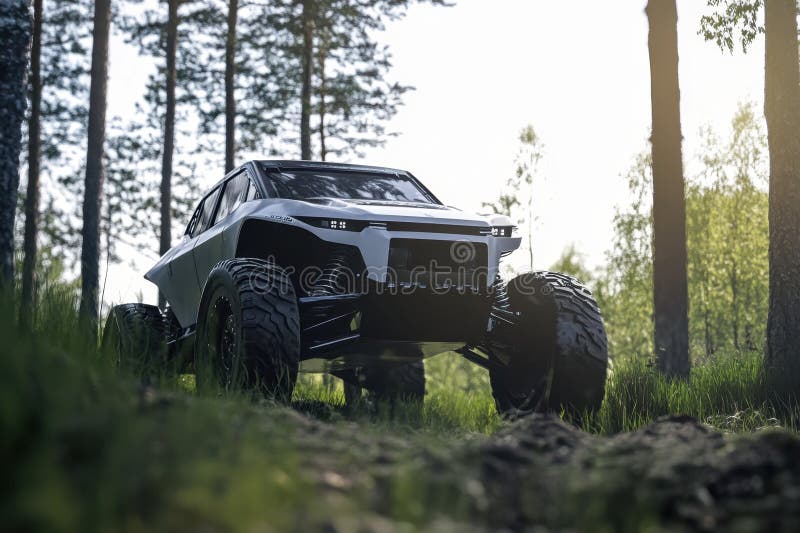 Off-road Vehicle Navigating through a Forest Trail during Daylight ...