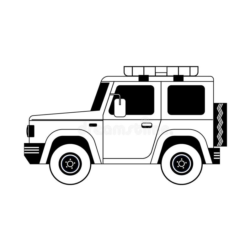 Off-road Vehicle. Travel-themed Vector Illustration Elements Stock ...