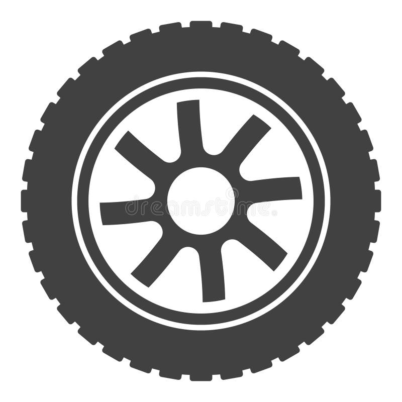 Off-road Wheel Vector Icon - SUV Tire and Rim Vector Sign Stock Vector ...