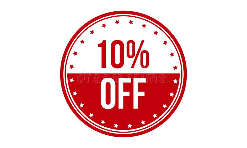 10 Off Rubber Stamp. Red 10 Off Rubber Grunge Stamp Seal Vector ...