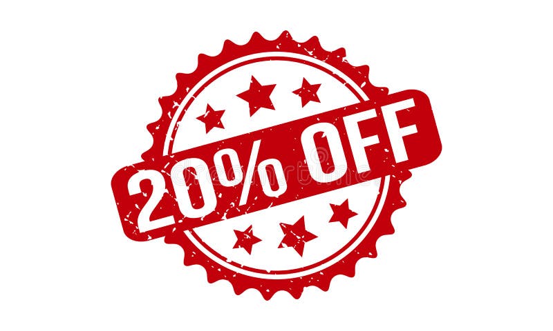 20 Off Rubber Stamp. Red 20 Off Rubber Grunge Stamp Seal Vector ...