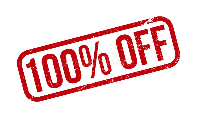 100 Off Rubber Stamp. Red 100 Off Rubber Grunge Stamp Seal Vector ...