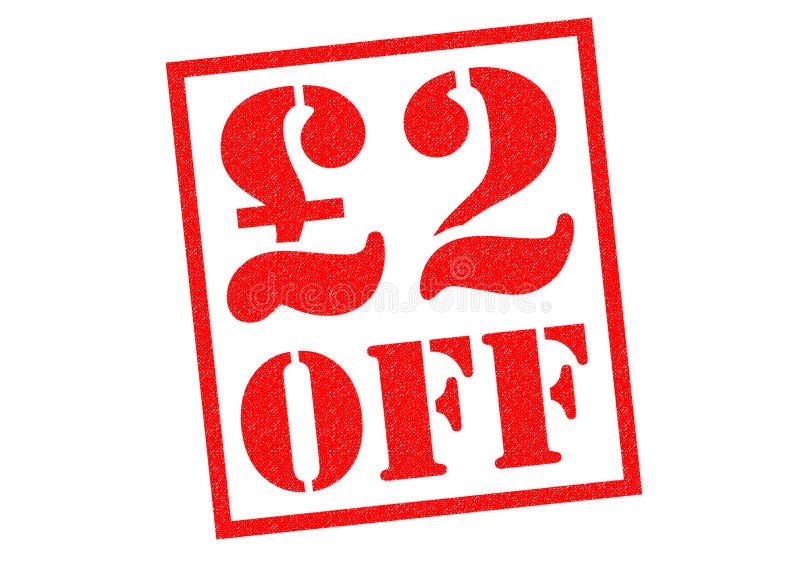 Â£2 OFF Rubber Stamp stock photo. Image of illustrative - 86666830