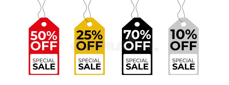 Off Sale Labels Discount Design Stock Illustration - Illustration of ...