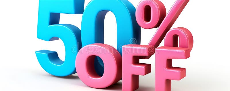50 Off Sales Sign, AI Generated Stock Illustration - Illustration of ...