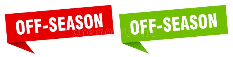 Off-season Banner. Off-season Speech Bubble Label Set Stock Vector ...