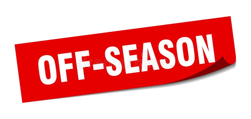 Off-season Sticker. Square Isolated Label Sign. Peeler Stock Vector ...