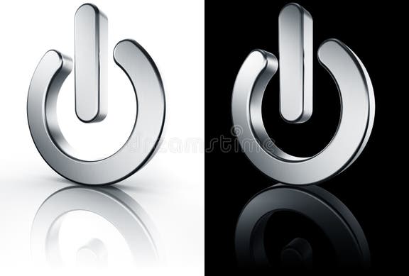 On Off Sign on White and Black Floor Stock Illustration - Illustration ...