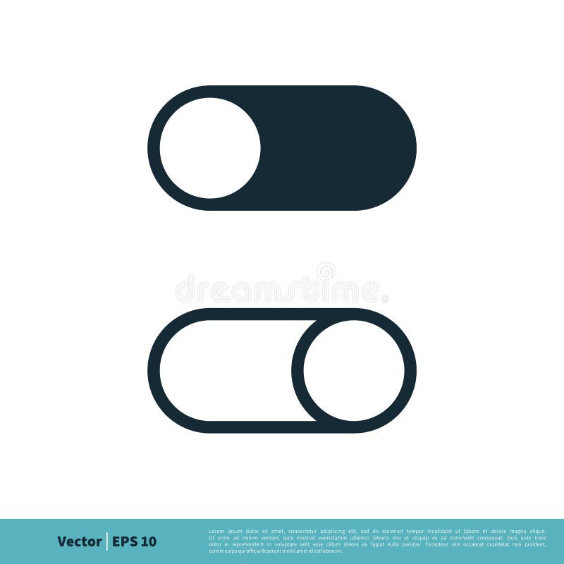 On Off Slide Button Icon Vector Logo Template Illustration Design ...