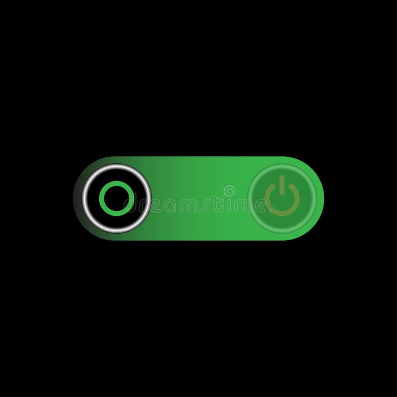 On Off Slider Style Power Buttons Green Background the Off Buttons are ...