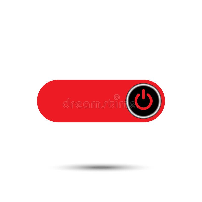 On Off Slider Style Power Buttons with Red Background the Off Buttons ...