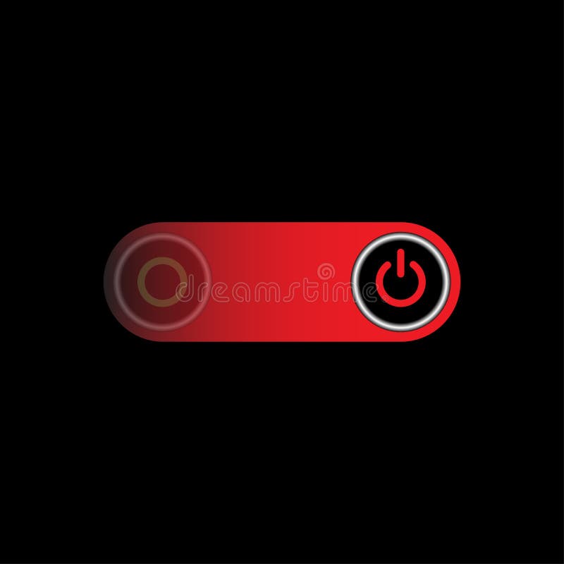 On Off Slider Style Power Buttons with Red Background the Off Buttons ...