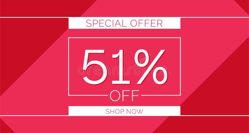 51 Off Special Offer Banner, 51 Off Simple Banner Design Stock Vector ...